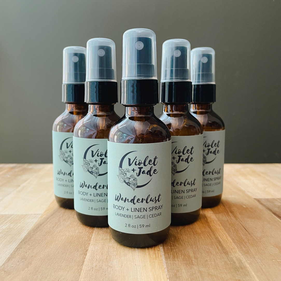 Wanderlust Body + Linen Spray (Violet & Jade) – Forest & Meadow Herbal ...